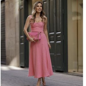 Zara | Skirts | 2 Piece Zara Pink Textured Tweed Matching Set Nwt ...